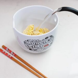 Peanuts "Munch Time" 20-Ounce Ceramic Ramen Bowl and Chopstick Set