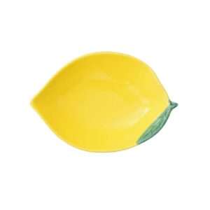 upkoch ceramic appetizer plate lemon plate dessert plate salad pasta bowls food serving tray for fruit cheese dessert snack