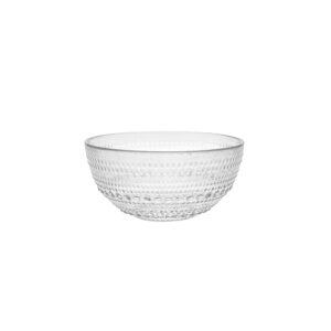 Fortessa Jupiter Vintage Glassware Collection 5 Inch Cereal Salad Dessert Snack All-Purpose Bowl 6 Pack, Clear, 14 Ounce (6 Pack)