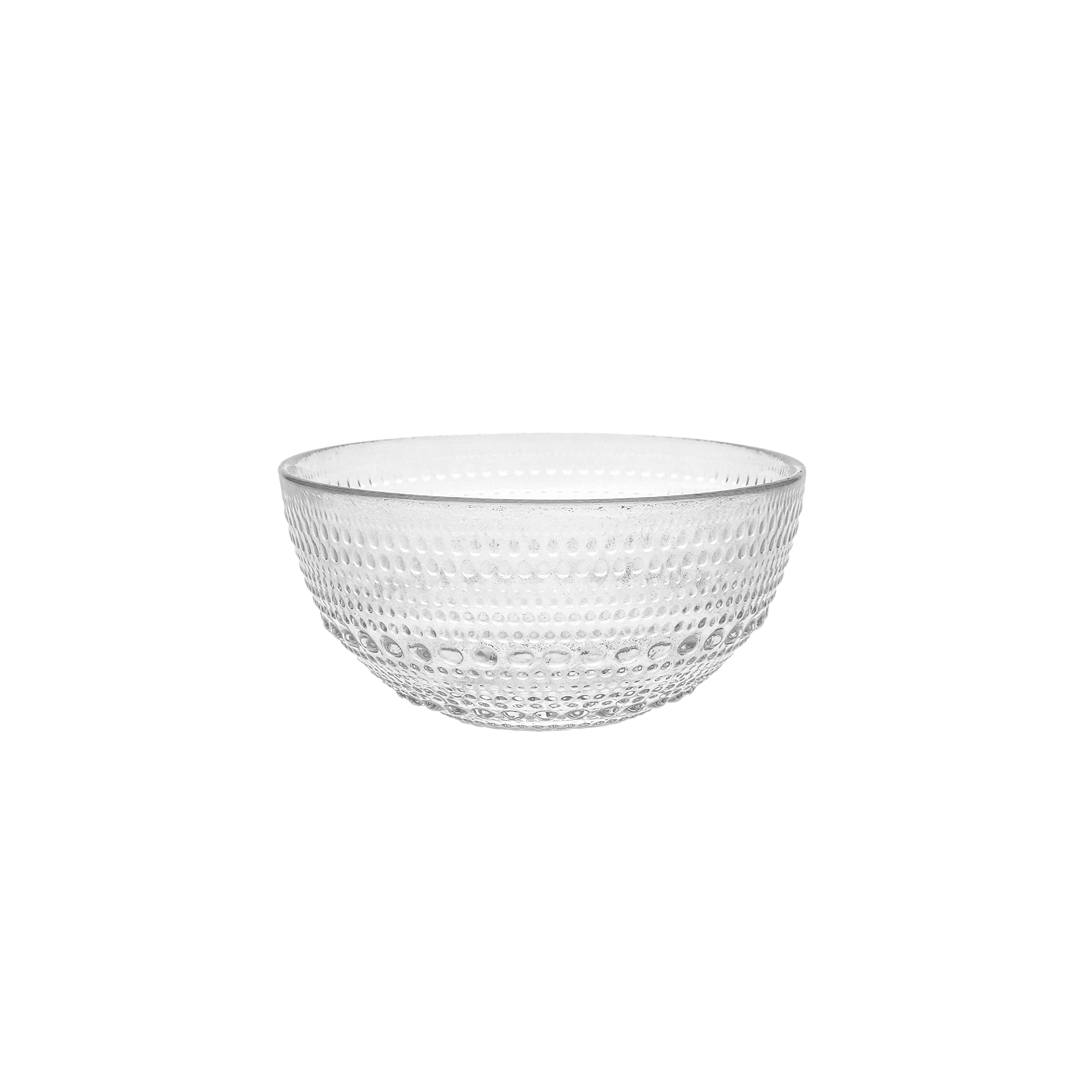 Fortessa Jupiter Vintage Glassware Collection 5 Inch Cereal Salad Dessert Snack All-Purpose Bowl 6 Pack, Clear, 14 Ounce (6 Pack)