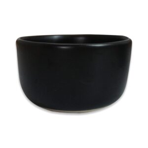 roro Handmade Ceramic Stoneware Matte Black Stoneware Fruit Salad and Miso Soup Bowls, 16 ounce (4.5 Inch Wide Bowl), Set of 2