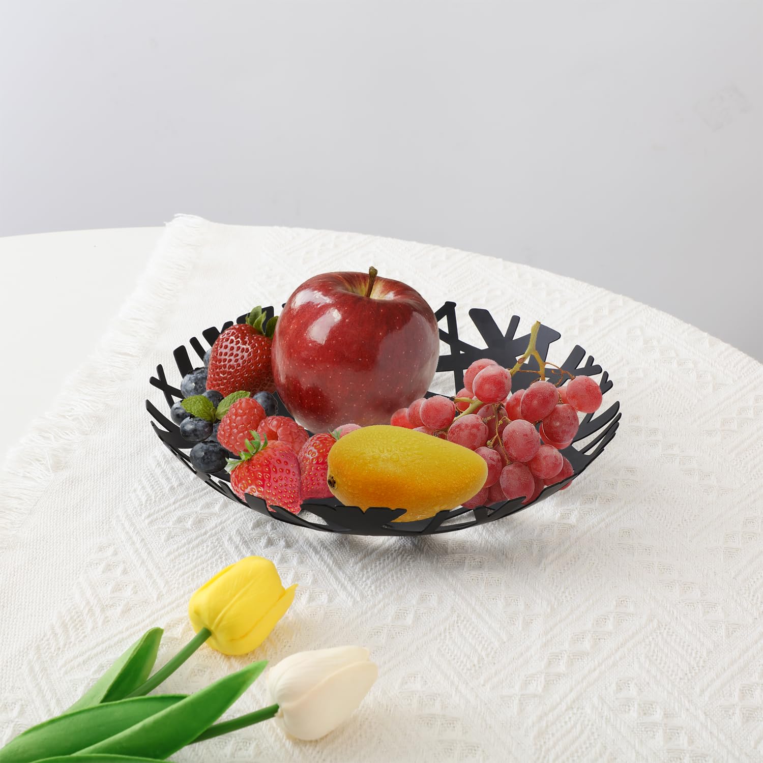 IBWell Fruit Basket,Steel Home Fruit or Vegetable Bowl for Counters, Kitchen, Countertop, Home Decor, High-end Look