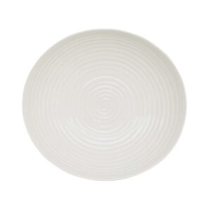 Portmeirion Sophie Conran White Pasta Serving Bowl | 12 Inch Serving Bowl for Salad, Pasta, and Fruit | Made from Fine Porcelain | Dishwasher and Microwave Safe