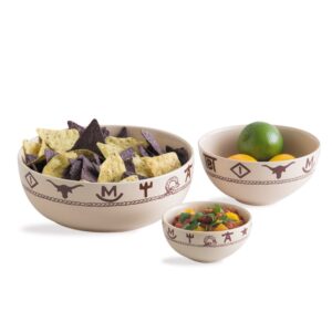 west creation branded three piece bowl set