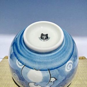 Japanese Shiba Dog Blue 6.3 Inches Diameter Large Rice Bowl Donburi Soup Noodle or Serving Bowl Multipurpose Bowl Chawan from Japan