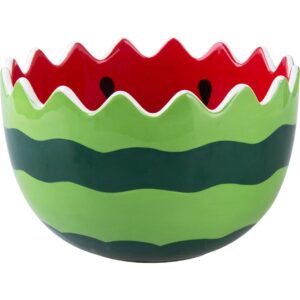 123Arts Ceramic Watermelon Hand Painted Salad Bowl Noodle Bowl Soup Bowl Dessert Fruit Bowl