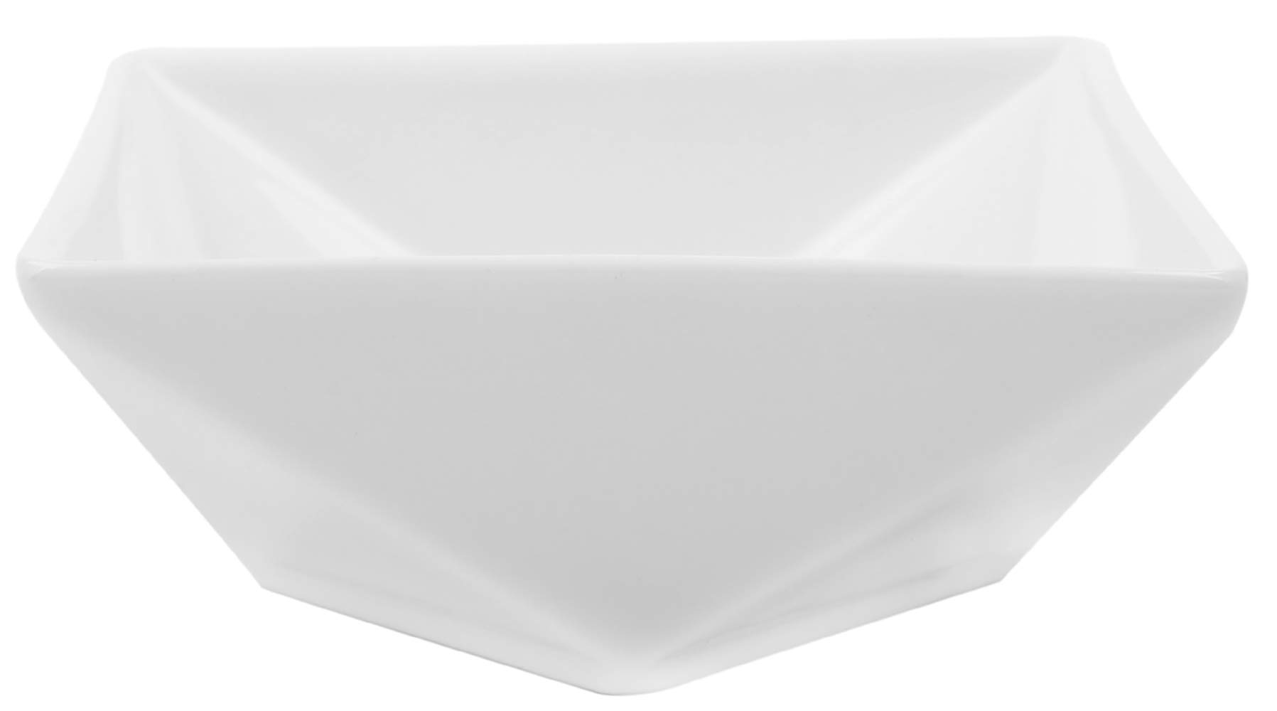 Yesland 6 Pack Square Ceramic Dip Bowls Set - 4 oz White Dishes/Sauce Bowls for Tomato Sauce, Ketchup, Soy, BBQ and other Party Dinner in Kitchen