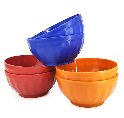 Unbreakable 28-ounce Plastic Bowls Reusable Set of 12 Colored Salad Bowls for Parties, Dishwasher safe, BPA Free