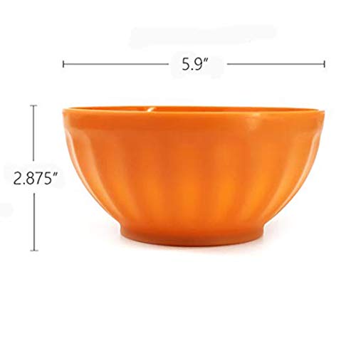 Unbreakable 28-ounce Plastic Bowls Reusable Set of 12 Colored Salad Bowls for Parties, Dishwasher safe, BPA Free