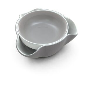 joseph joseph ddwgr010gb double dish pistachio bowl and snack serving bowl, gray