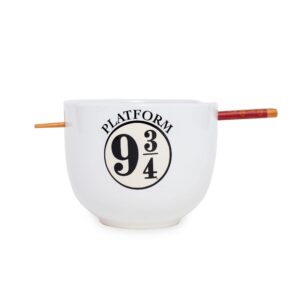 harry potter platform 9 3/4 dinnerware | 20-ounce ramen bowl and chopstick set