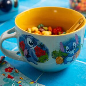 Disney Lilo & Stitch Ceramic Soup Mug With Spoon | Holds 24 Ounces