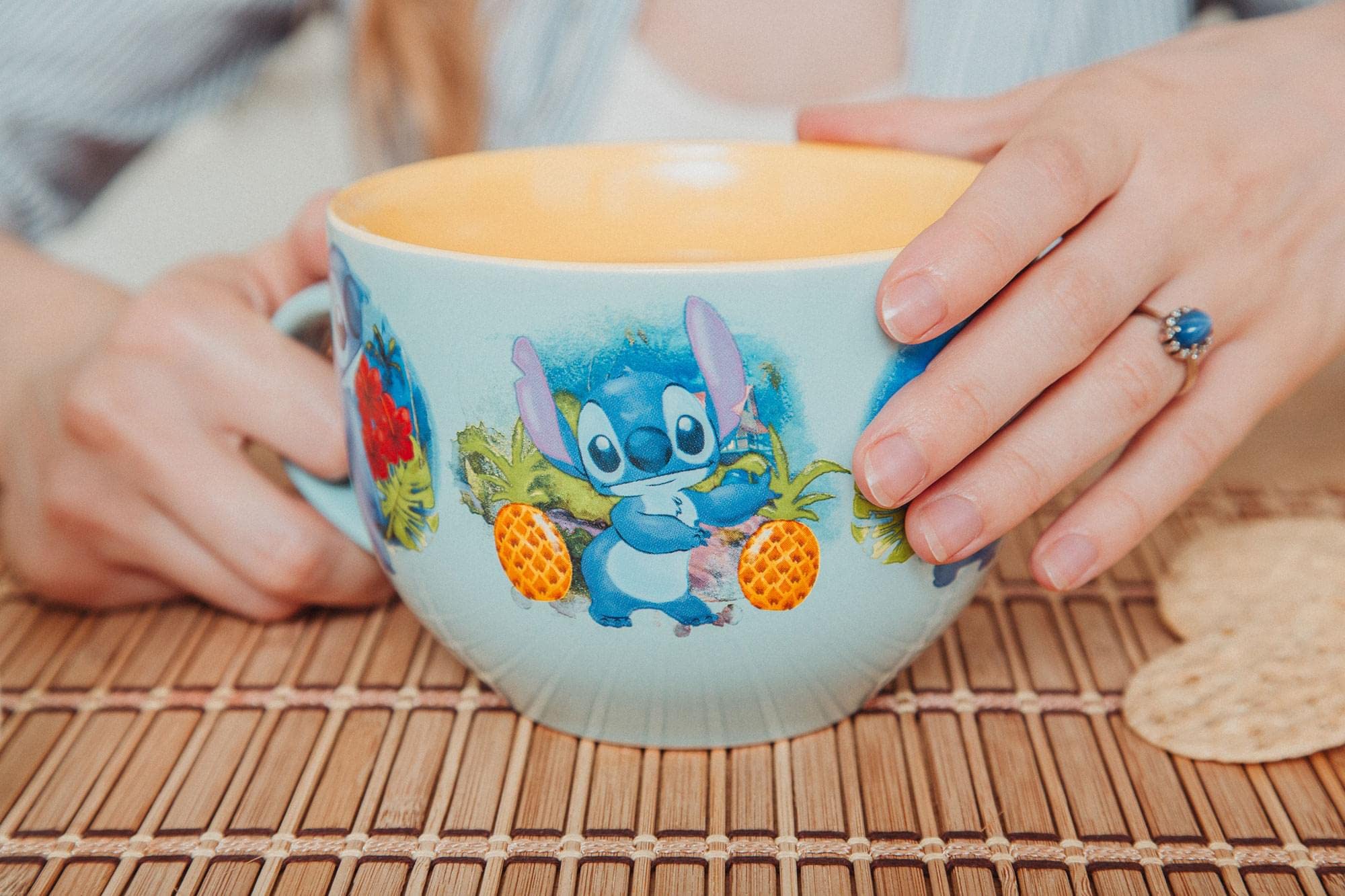 Disney Lilo & Stitch Ceramic Soup Mug With Spoon | Holds 24 Ounces