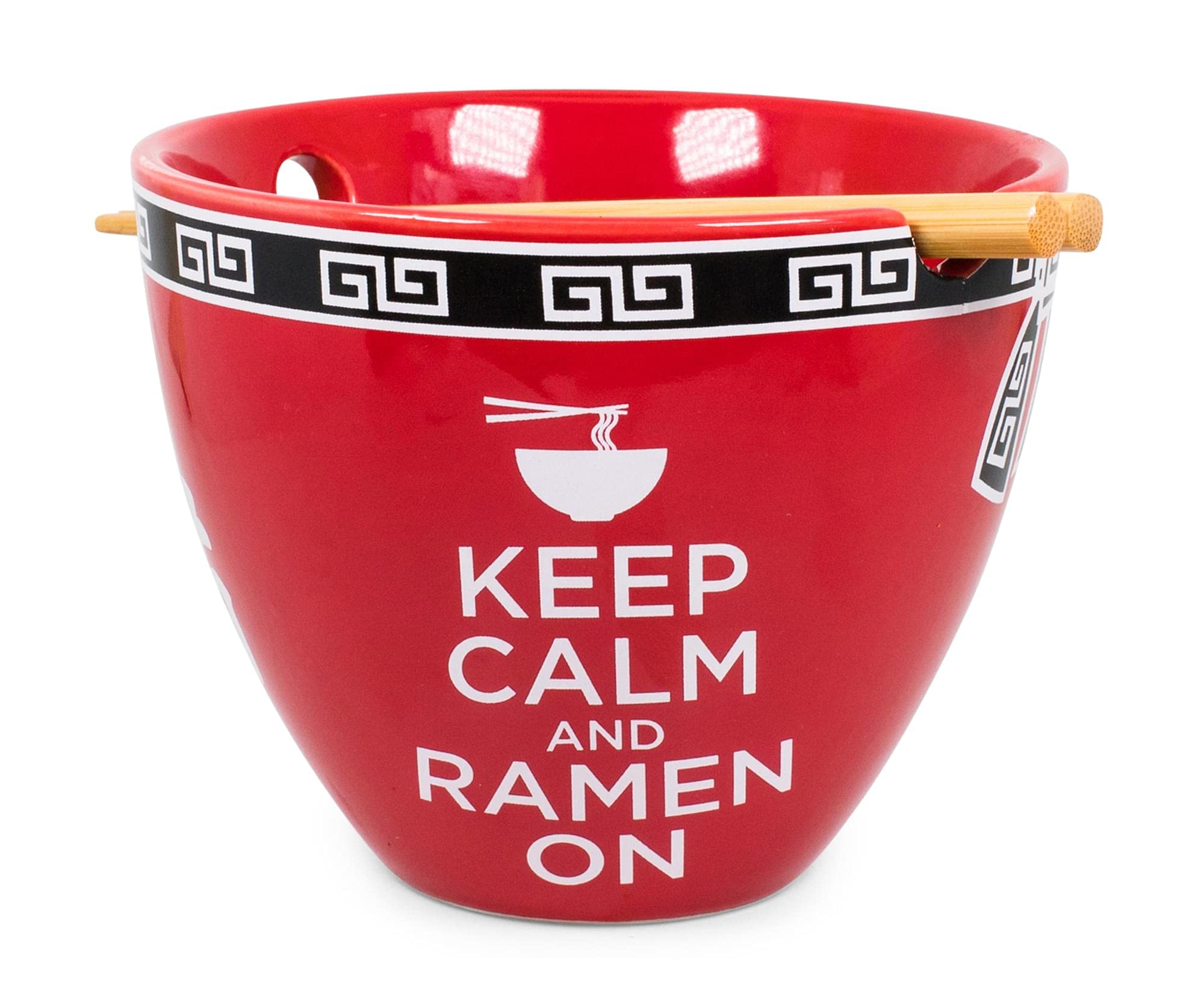 Boom Trendz Bowl Bop Keep Calm And Ramen On Japanese Dinner Set | 16-Ounce Bowl, Chopsticks