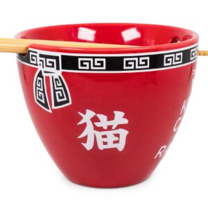 Boom Trendz Bowl Bop Keep Calm And Ramen On Japanese Dinner Set | 16-Ounce Bowl, Chopsticks