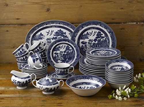 Johnson Brothers Willow Blue 20 Piece Dinnerware Set, Service for 4