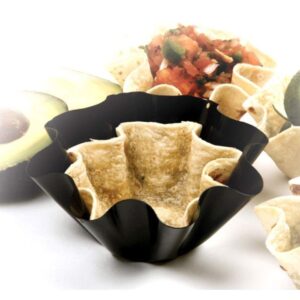 Norpro Mini 4.5-Inch Tortilla Baker Bowl, Set of 4 ,Black