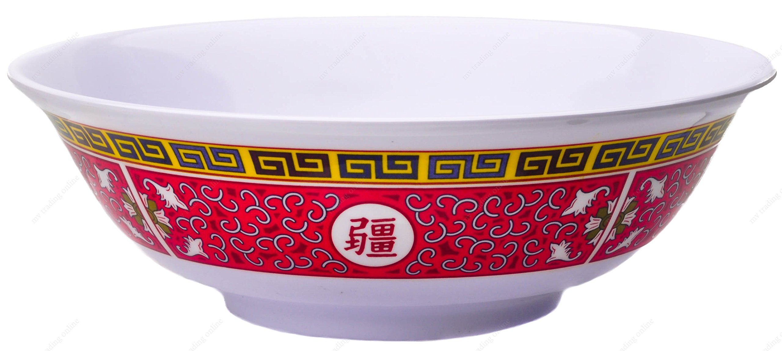 Melamine Oriental Pho Noodle Soup Bowl, 52 Ounce, Longevity Design, Set of 4