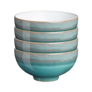 denby,blue,124048045 azure coast rice bowls, set of 4