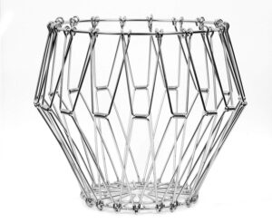 storage basket multivariate fruit basket bowl countertop deformable stainless steel fruit storage basket wire bowl multipurpose for kitchen living room bathroom room dining room bedroom or coffee shop