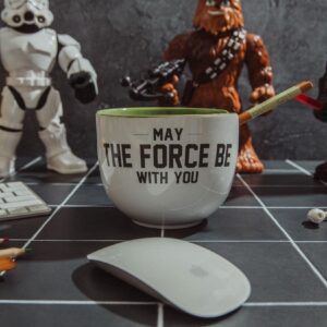 Star Wars Yoda "May The Force Be With You" Ceramic Ramen Bowl and Chopstick Set