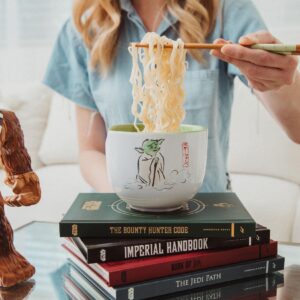 Star Wars Yoda "May The Force Be With You" Ceramic Ramen Bowl and Chopstick Set