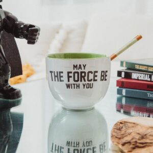 Star Wars Yoda "May The Force Be With You" Ceramic Ramen Bowl and Chopstick Set