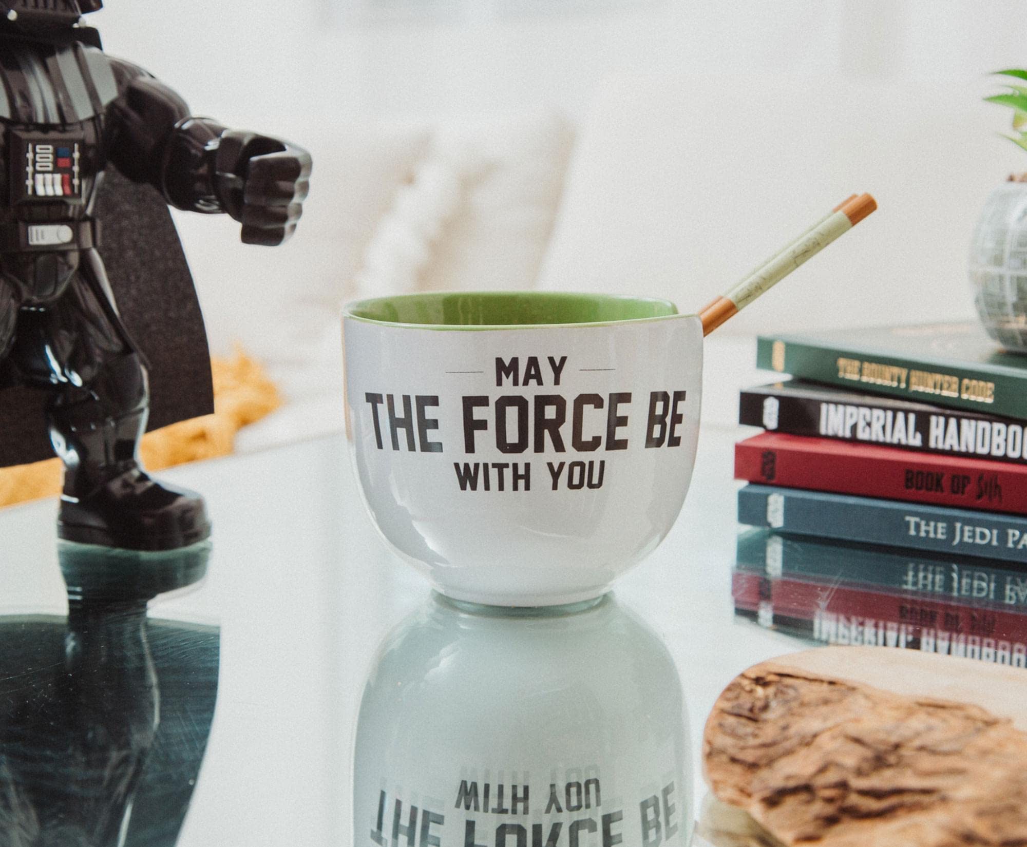 Star Wars Yoda "May The Force Be With You" Ceramic Ramen Bowl and Chopstick Set