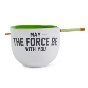 Star Wars Yoda "May The Force Be With You" Ceramic Ramen Bowl and Chopstick Set