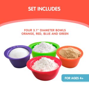 Curious Chef 4-Piece Silicone Pinch Bowl Set for Kids, Dishwasher Safe, Made with BPA-Free Plastic, Real Cooking, and Baking Kitchen Tool