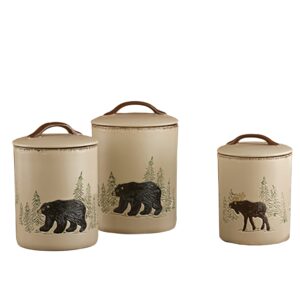 park designs rustic retreat canister set, multicolor