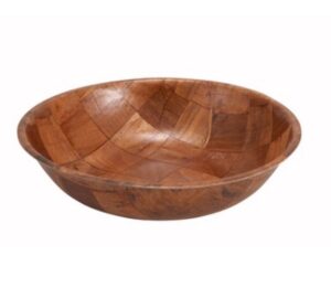 winco wwb-16 wooden woven salad bowl, 16-inch brown