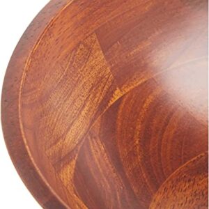 Lipper International Cherry Finished Wavy Rim Beechwood Serving Bowl for Fruits or Salads, Matte, Small, 7.5" x 7.25" x 3", Single Bowl, 30.43Fl oz