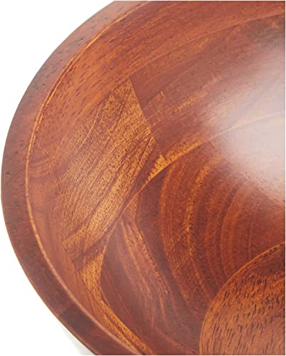 Lipper International Cherry Finished Wavy Rim Beechwood Serving Bowl for Fruits or Salads, Matte, Small, 7.5" x 7.25" x 3", Single Bowl, 30.43Fl oz