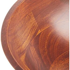 Lipper International Cherry Finished Wavy Rim Beechwood Serving Bowl for Fruits or Salads, Matte, Small, 7.5" x 7.25" x 3", Single Bowl, 30.43Fl oz