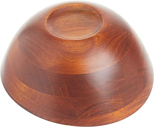 Lipper International Cherry Finished Wavy Rim Beechwood Serving Bowl for Fruits or Salads, Matte, Small, 7.5" x 7.25" x 3", Single Bowl, 30.43Fl oz