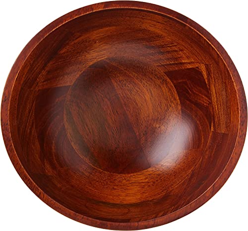 Lipper International Cherry Finished Wavy Rim Beechwood Serving Bowl for Fruits or Salads, Matte, Small, 7.5" x 7.25" x 3", Single Bowl, 30.43Fl oz