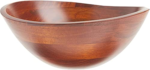 Lipper International Cherry Finished Wavy Rim Beechwood Serving Bowl for Fruits or Salads, Matte, Small, 7.5" x 7.25" x 3", Single Bowl, 30.43Fl oz