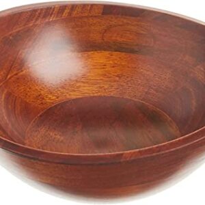 Lipper International Cherry Finished Wavy Rim Beechwood Serving Bowl for Fruits or Salads, Matte, Small, 7.5" x 7.25" x 3", Single Bowl, 30.43Fl oz