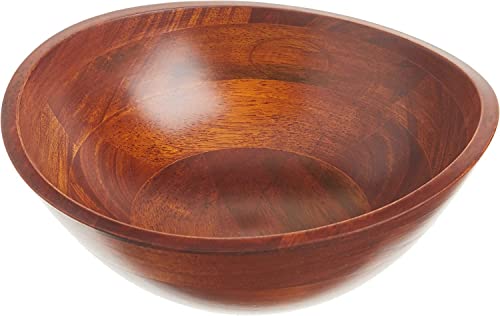 Lipper International Cherry Finished Wavy Rim Beechwood Serving Bowl for Fruits or Salads, Matte, Small, 7.5" x 7.25" x 3", Single Bowl, 30.43Fl oz