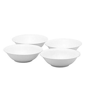 red vanilla 4-piece bone china cereal bowls