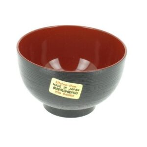 JapanBargain , Rice Bowl Japanese Plastic Lacquered Miso Soup Wonton Cereal Pasta Bowl Made in Japan