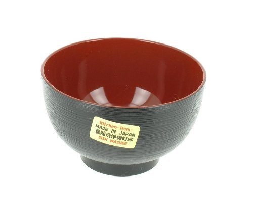 JapanBargain , Rice Bowl Japanese Plastic Lacquered Miso Soup Wonton Cereal Pasta Bowl Made in Japan