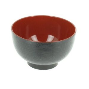 JapanBargain , Rice Bowl Japanese Plastic Lacquered Miso Soup Wonton Cereal Pasta Bowl Made in Japan