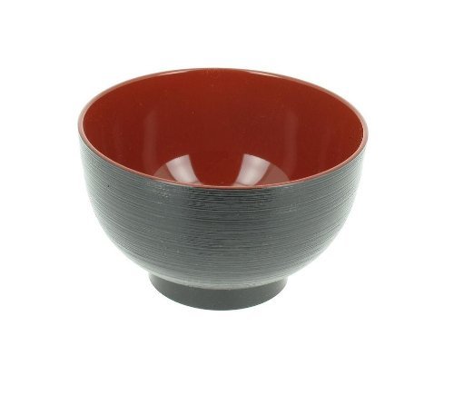 JapanBargain , Rice Bowl Japanese Plastic Lacquered Miso Soup Wonton Cereal Pasta Bowl Made in Japan