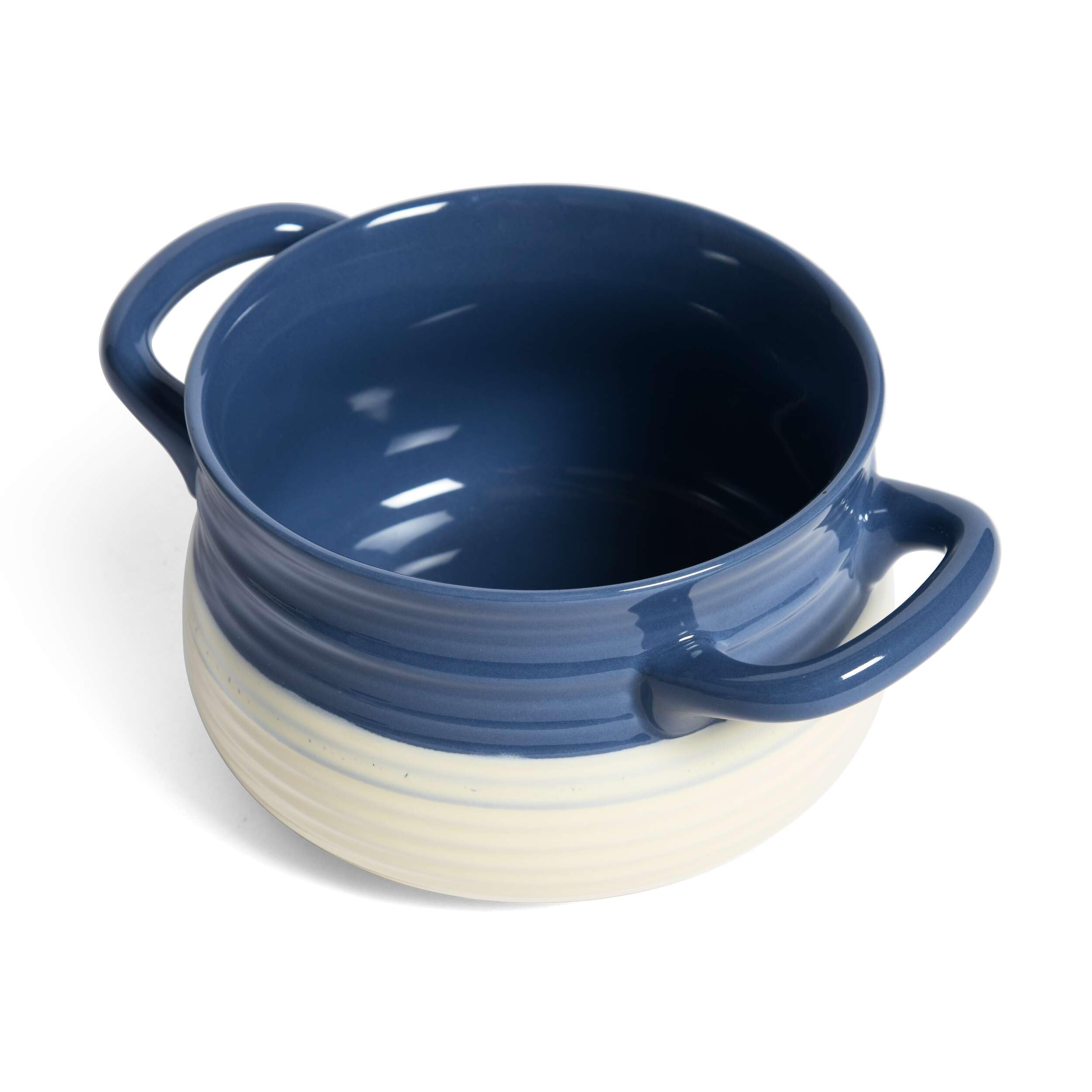 Pfaltzgraff Rio Double Handled Soup Bowl, Blue