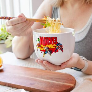 Marvel Comics The Avengers 20-Ounce Ramen Bowl and Chopstick Set