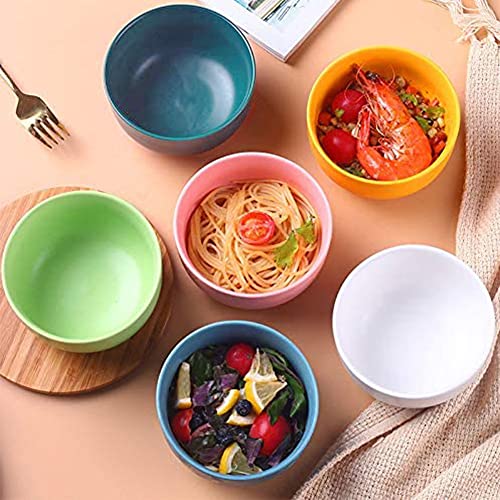 Kelendle Deep Soup Bowls Ceramic 12 Ounces Porcelain Cereal Bowls Portion Bowls for Oatmeal Chili Salad Ramen Frozen Pasta Quick Box Meals, Orange