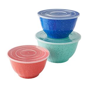 tpw ltd the pioneer woman juliette 6-piece melamine bowl set, multicolor