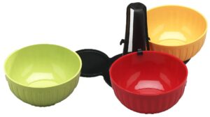 arrow home products c 3 piece fiesta server bowl, multicolor